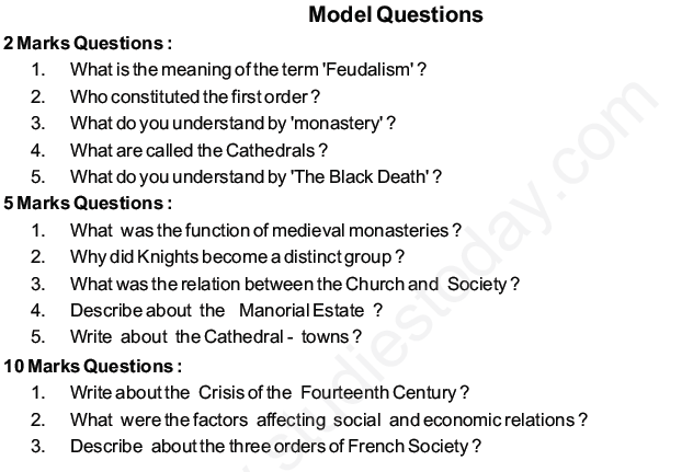 CBSE Class 11 History The Three Order Concepts and Assignment